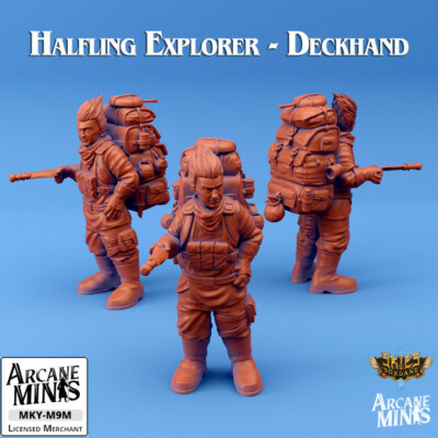 D&D Miniature Halfling Explorer Backpack Noble Dungeons and Dragons | eBay