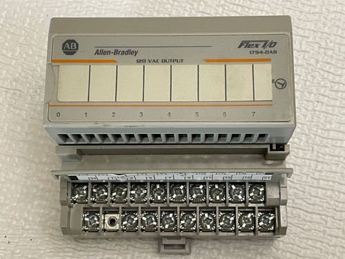 LOT of ALLEN BRADLEY 1794-OA8 FLEX I/O OUTPUT MODULE w/TBN BASE. SER A ...