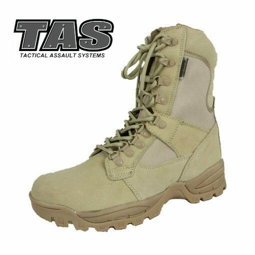 TAS ELITE TACTICAL MILITARY ARMY CADET BOOTS COYOTE LEATHER SUEDE ...