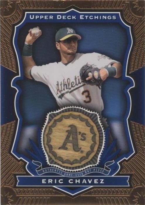 2004 Upper Deck Etchings - Baseball Etching Bats Eric Chavez #BE-EC ...