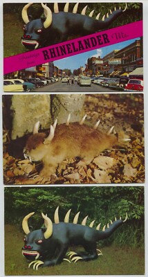 3 Vintage Hodag Rhinelander Wisconsin Postcards | eBay