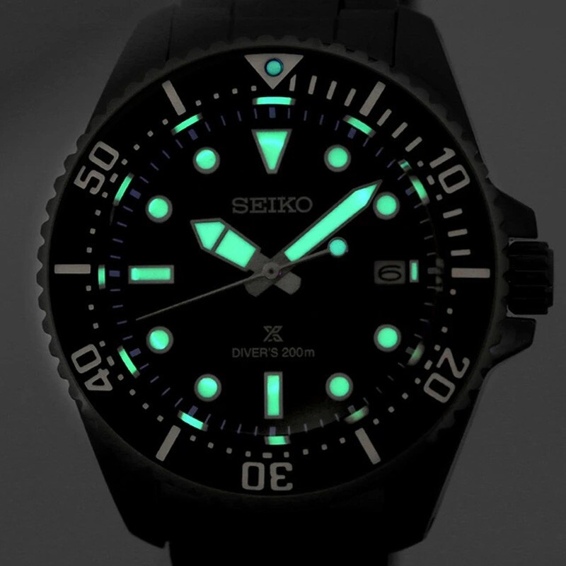 Seiko Prospex SBDJ063 Black Dial Diver Scuba 200m Solar Stainless Men ...