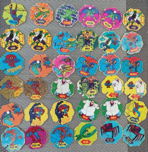 Lot 36 pogs Sipder-man BN spider-bn | eBay