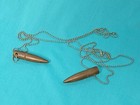 Lot of 2 necklaces made from WW2 50 Cal Training rounds on dogtag ...