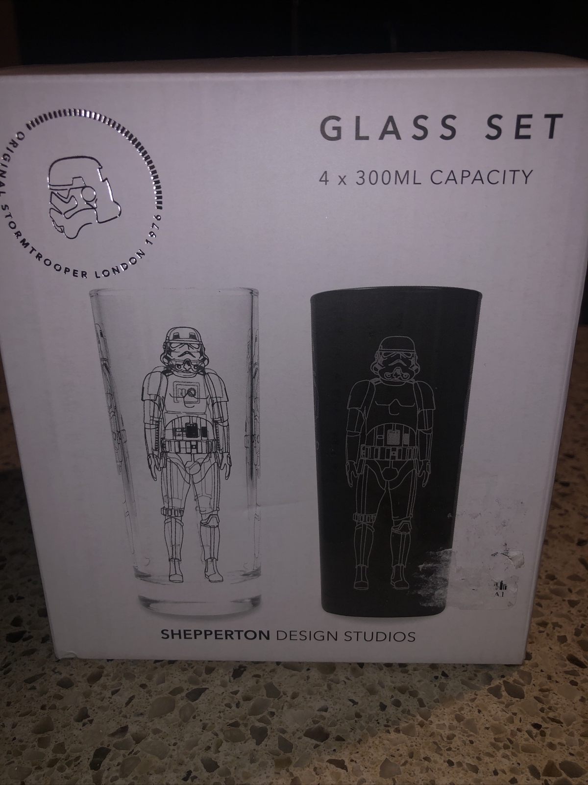 STAR WARS SHEPPERTON DESIGN STUDIOS STORMTROOPER Glass Set | eBay