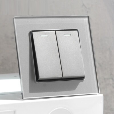 Push Button Switches Single Wide Rocker Light ON/OFF Fluorescent Lamp 1 ...