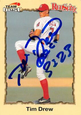 Tim Drew autographed baseball card Watertown, Indians 1998 Team Best ...