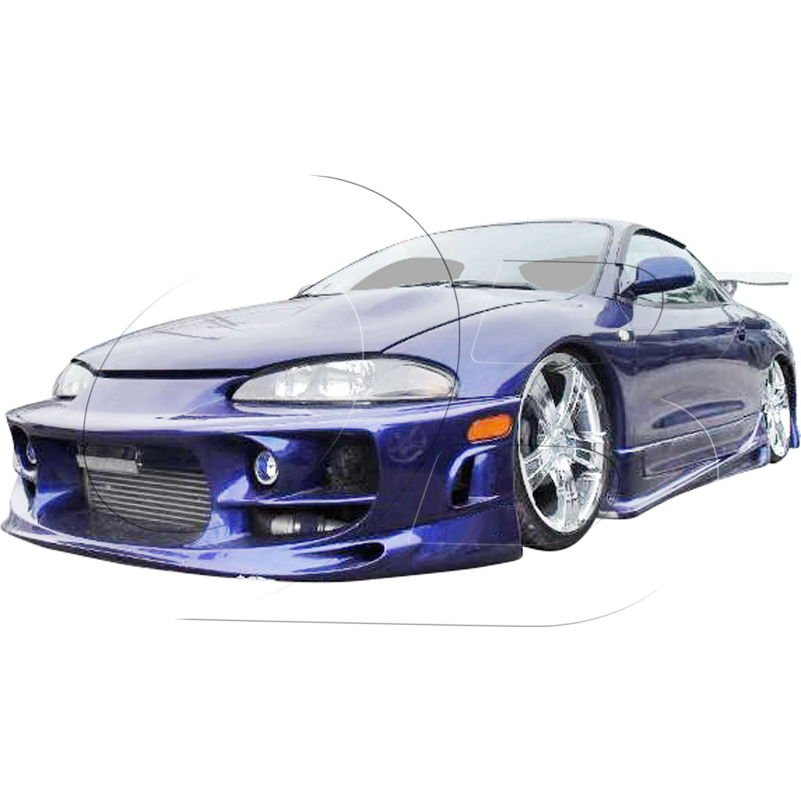 Urethane Bomb Style 4pc Full Body Kit Fits Mitsubishi Eclipse 97-99 KBD ...