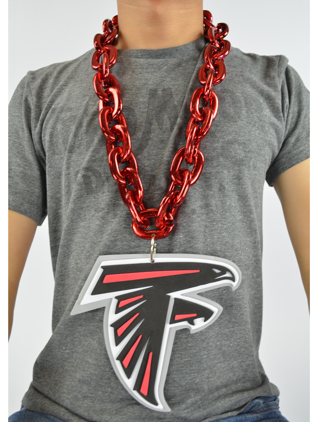 New NFL Atlanta Falcons SILVER Fan Chain Necklace Foam 847624067015| eBay