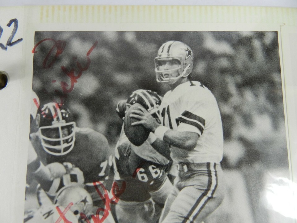 Dallas Cowboys Danny White Autographed 4x6" B&W PHOTO & Arizona Photo ...