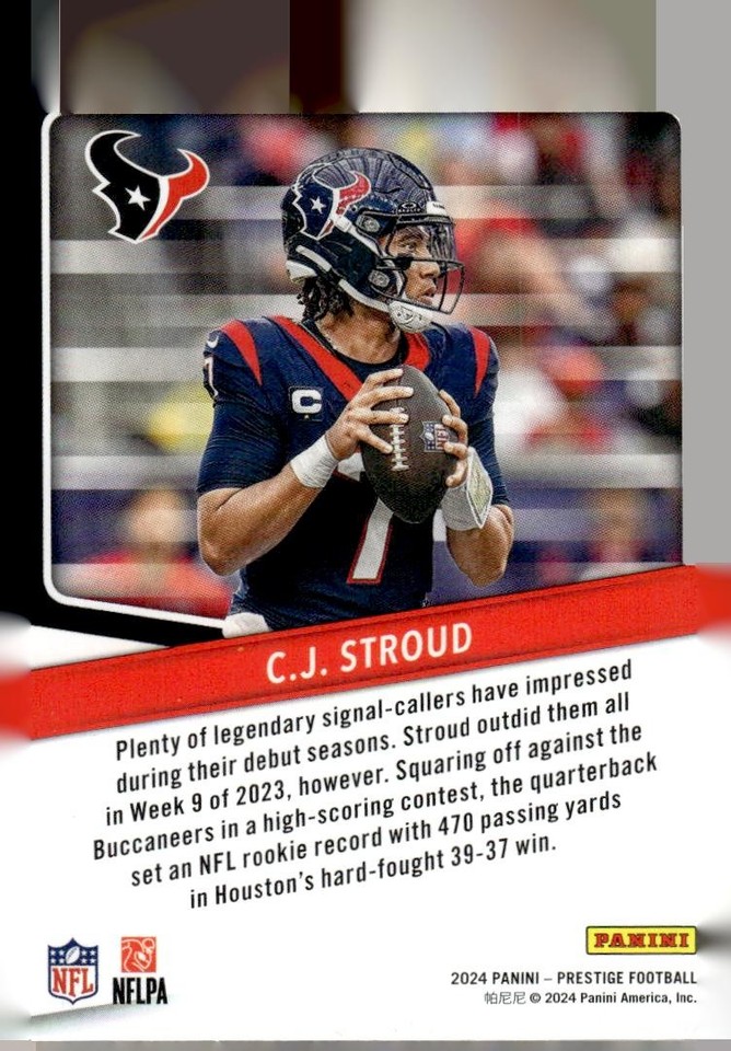 2024 Panini Prestige #FR-CJS C.J. Stroud For the Record | eBay UK