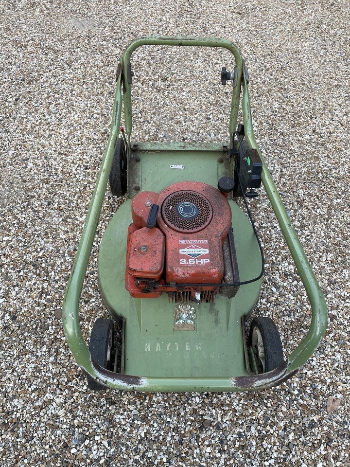 Vintage Hayter Kestrel Metal Lawnmower. Briggs & Stratton Engine ...