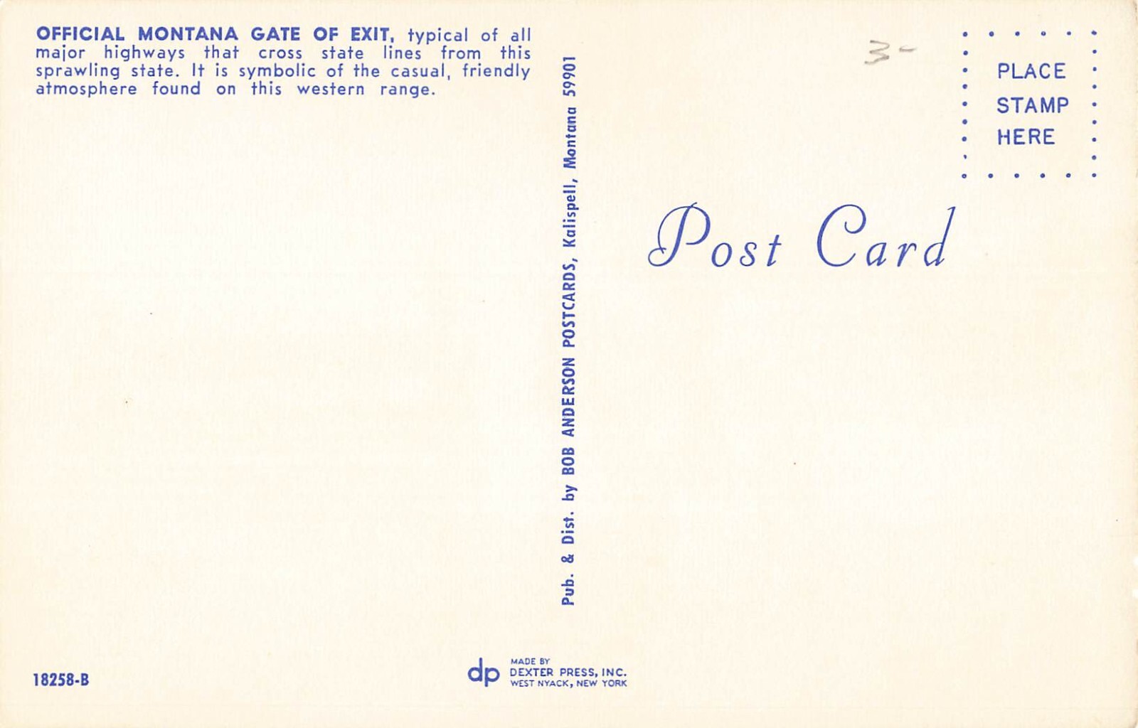 Postcard Montana, Official Gate of Exit: So Long Come Again to Montana ...