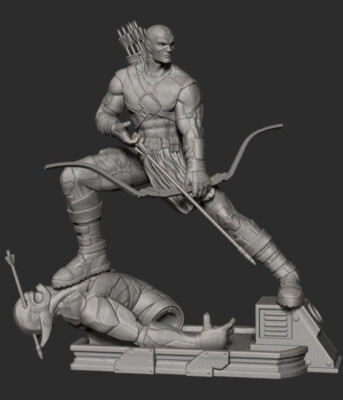 Hawkeye Resin Sculpture Statue Model Kit Marvel Unpainted/Unassembled ...