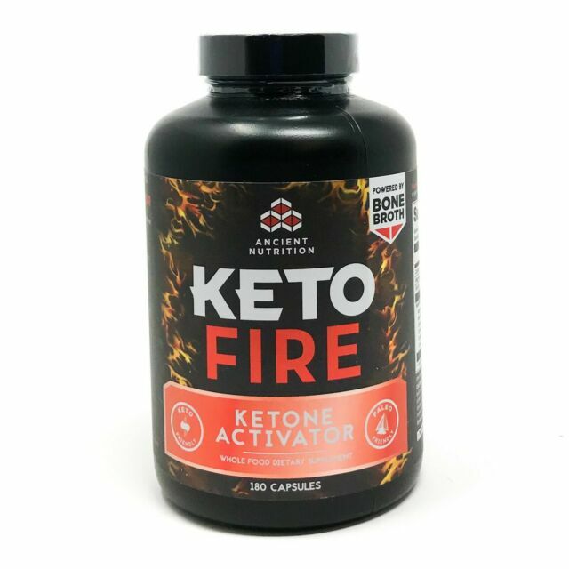 Ancient Nutrition Keto Fire Ketone Activator Capsules - 180 Count for ...