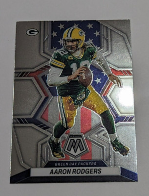 2022 Panini Mosaïque Aaron Rodgers - National Pride - Américain Drapeau ...