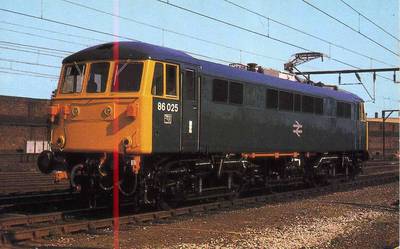 Electric Locomotive Class 86 86025 Crewe Cheshire 1970s OPC Collectors ...