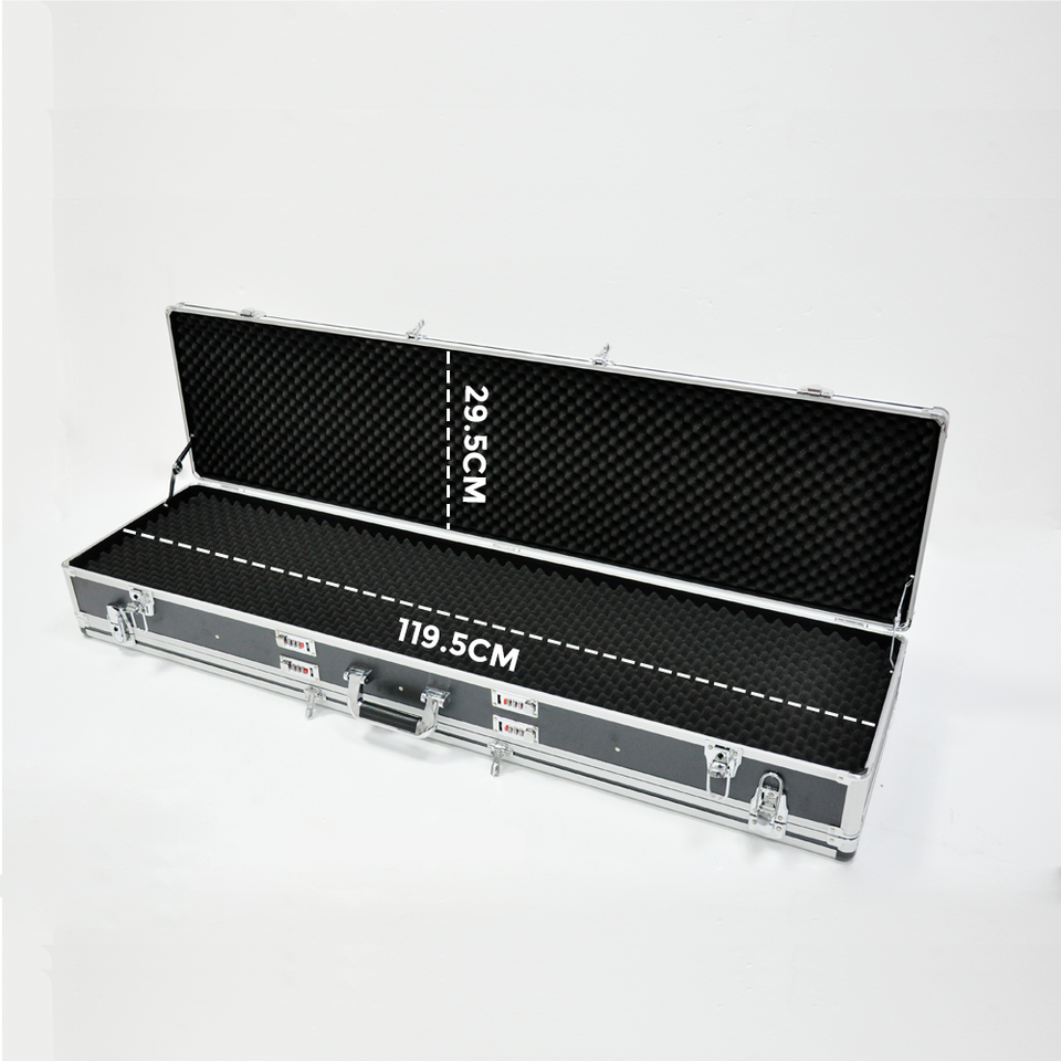 2 in 1 Hard Gun Case Aluminium Double Sided Hunting Safes Rifle Shot ...