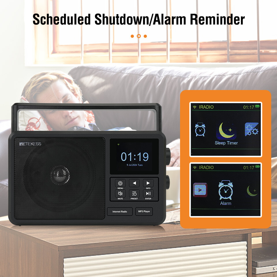 TR640 Internet Radio WiFi Bluetooth Connection Sleep Timer/Alarm For ...