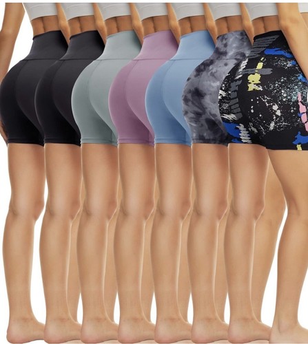 TNNZEET 7 Pack Size S-M Women’s Running Bike Shorts Buttery Soft ...