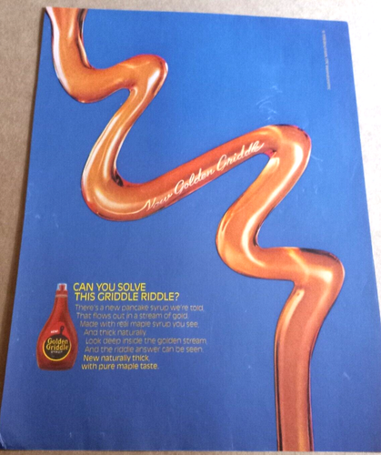 1986 print ad page - Golden Griddle pancake syrup Best Foods CPC ...