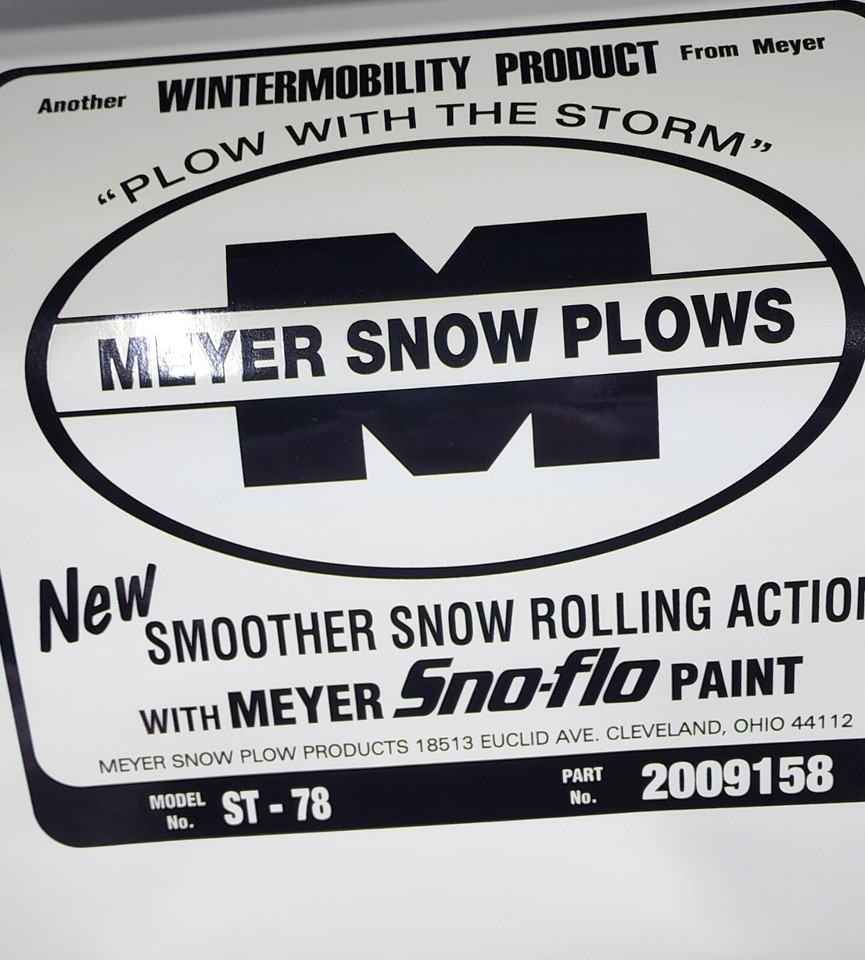 3 MEYER Snow Plow Decals 1 Large Rear Blade old style +1Front MEYER ...