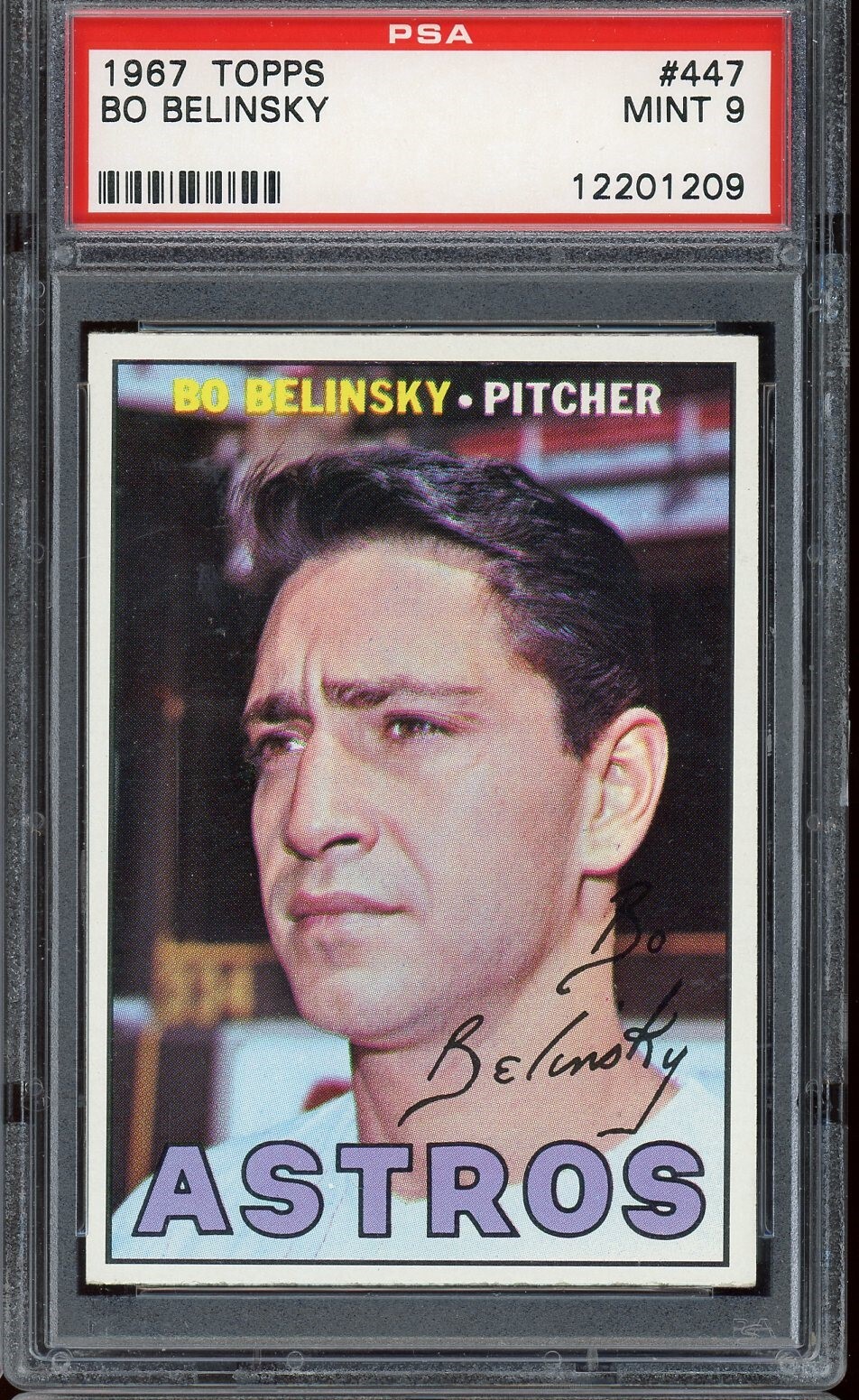 1967 Topps Baseball #447 Bo Belinsky Full 1966 SD Stats Line PSA 9 | eBay