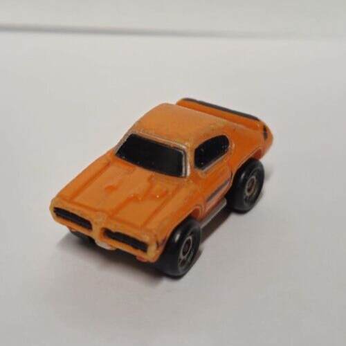Vintage Galoob Micro Machines '68 Pontiac GTO Orange Mini muscle Car | eBay