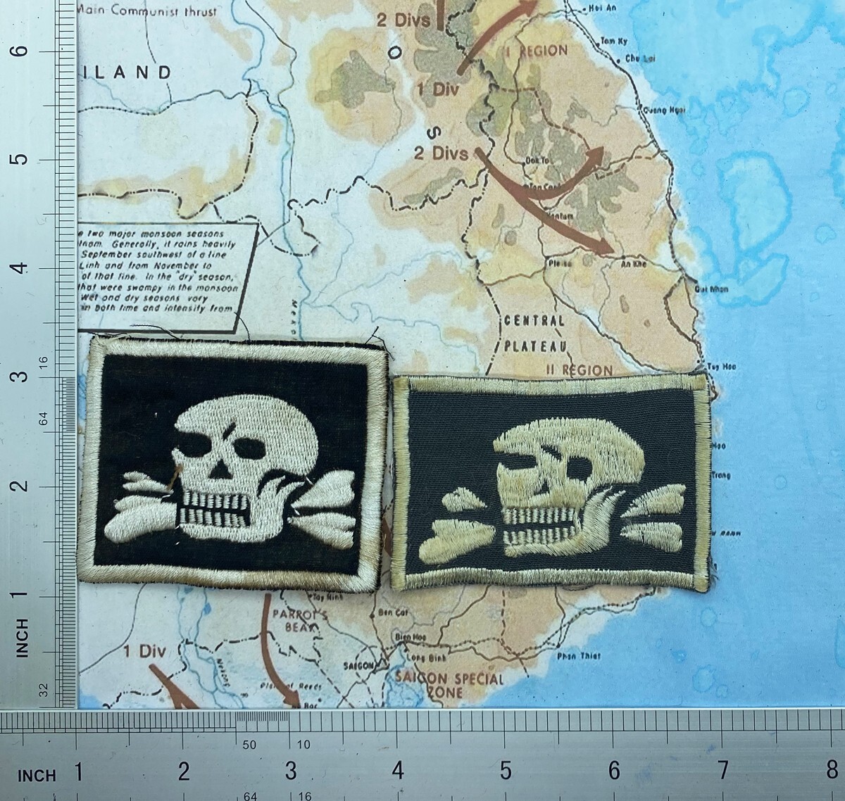 1 Patch plus 1 , MF , skull , ARVN MIKE FORCE C-3 Mobile Strike Force ...
