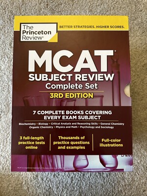 THE PRINCETON REVIEW: MCAT SUBJECT REVIEW Complete Set 3rd Edition | eBay