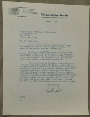 Senator Irving M. Ives Signed Autograph - New York, from 1951 | eBay