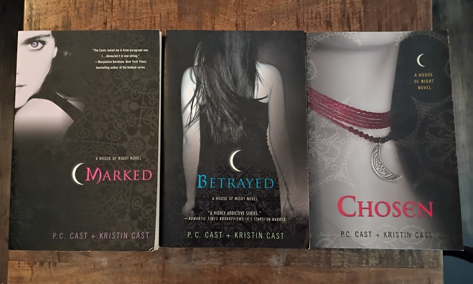 House Of Night Book Series By Kristin Cast Books 1-3 Marked Betrayed ...