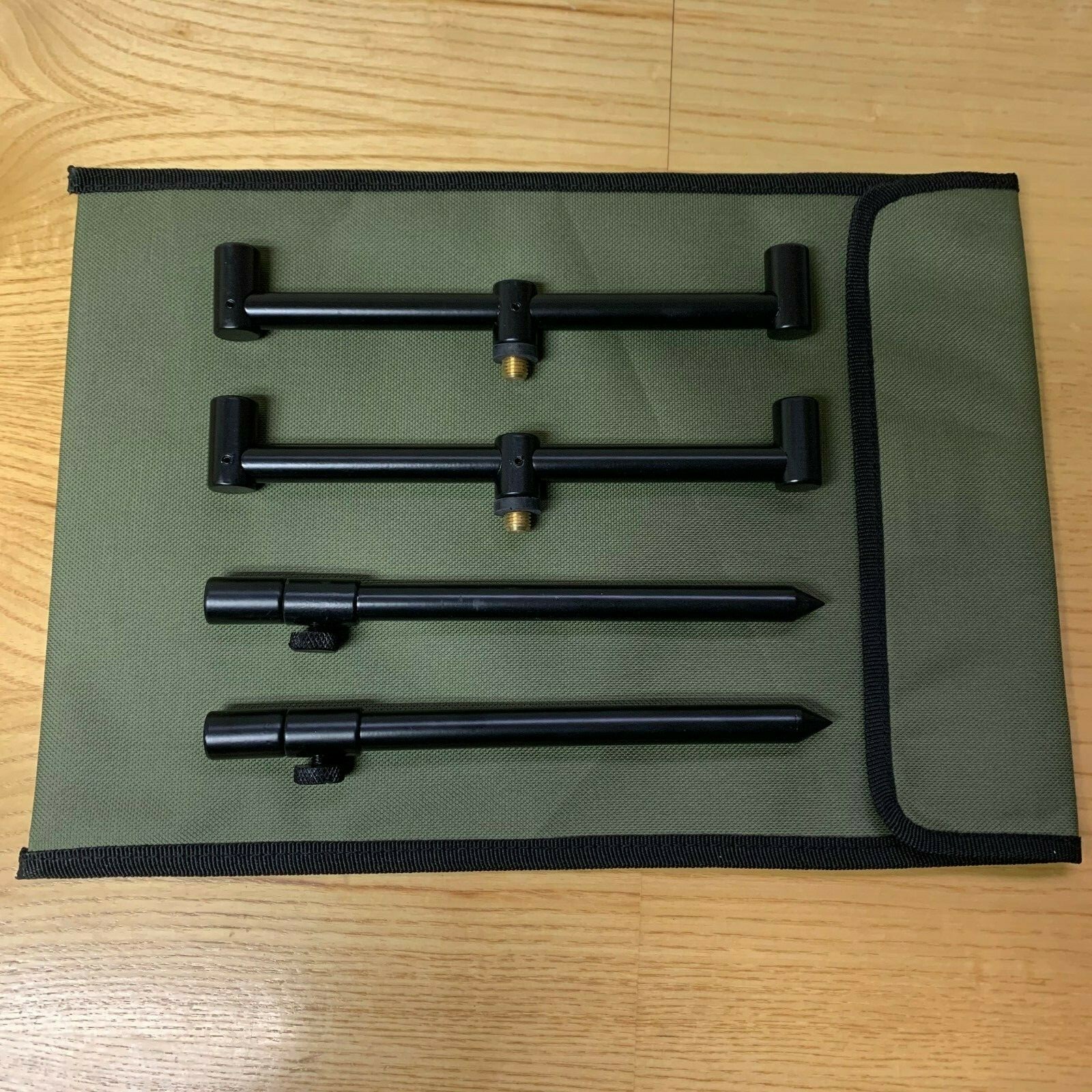 2 Rod Buzz Bar Set Black With Bag 2 20-30cm Bank Sticks 2 13cm Bars ...