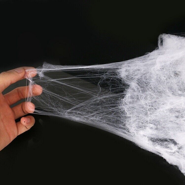 Spider Web With Spiders Halloween Decoration Stretchy Craft Cobweb Cob ...