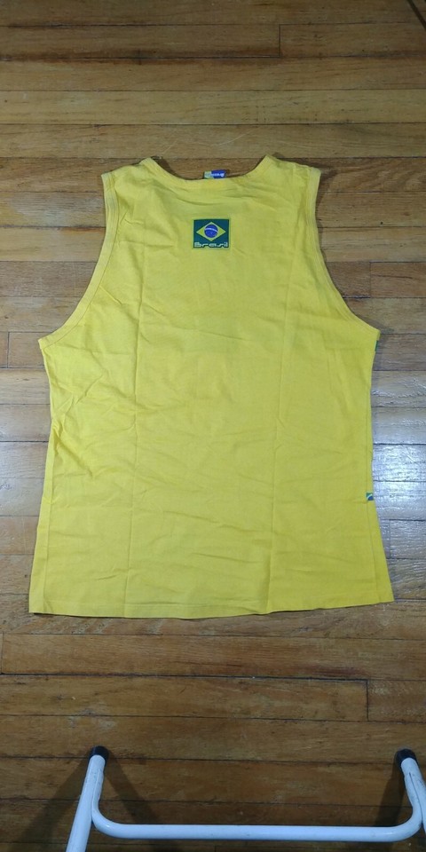 Braziline Men's Yellow Brazil Muscle Shirt sz L 100% cotton | eBay
