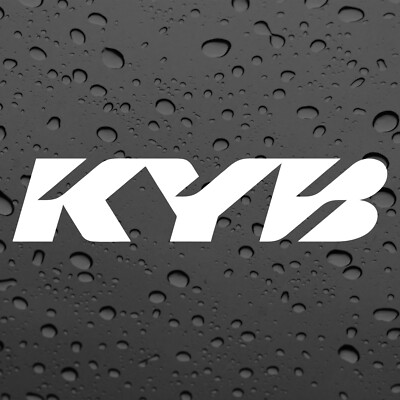 KYB X2 PAIR STICKERS WHITE GRAPHICS DECAL STICKER OFFROAD MOTOCROSS ...
