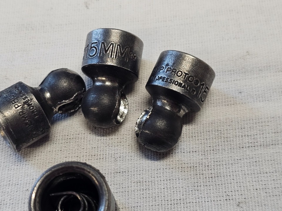 6 Proto Professional Impact Metric Swivel Socket Set 3/8" Drive 15mm ...