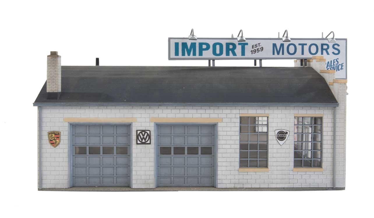 Walthers HO Scale ~ New 2025 ~ Import Motors ~ Garage & Car Lot ~ Kit ...