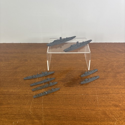 Lot Of 8 Vintage Metal Battleship Miniatures Mini Military Ships G-29 G ...