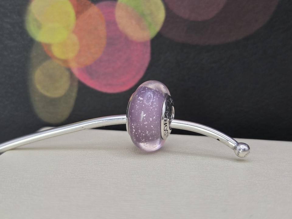 Authentic Pandora Charm Disney Rapunzel Glow in the Dark Murano Glass ...