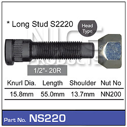 NICE PRODUCTS Wheel Stud & Nut NS220 NS220 | eBay Australia