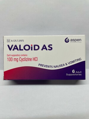 VALOiD AS 100mg 6 Cyclizine Adult Suppositories 3 BOXES @ $85.00 FREE ...