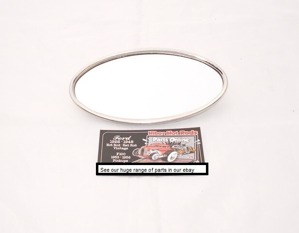 HOT ROD FORD OVAL STREET ROD REAR VIEW MIRROR STICK ON SUIT VINTAGE/HOT ...