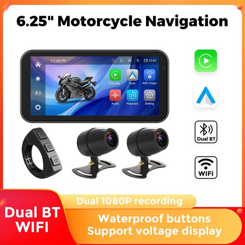 Portable Waterproof Motorcycle GPS Navigation Wireless Auto DVR Drive ...
