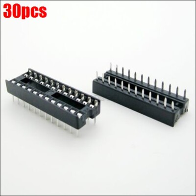 30Pcs DIP-24 24 Pin Dip Sip Ic Sockets Adaptor Solder Type Narrow qu | eBay