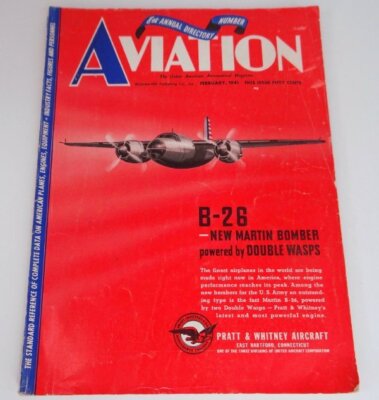 Aviation Magazine Annual Directory 1941 February B 26 Bomber | eBay