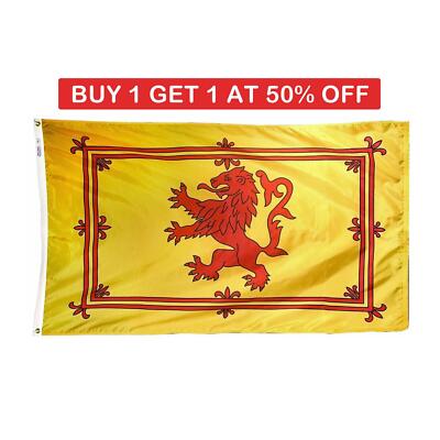 Large Scotland Rampant Lion Flag 5X3FT Football World Cup Scottish Fan ...