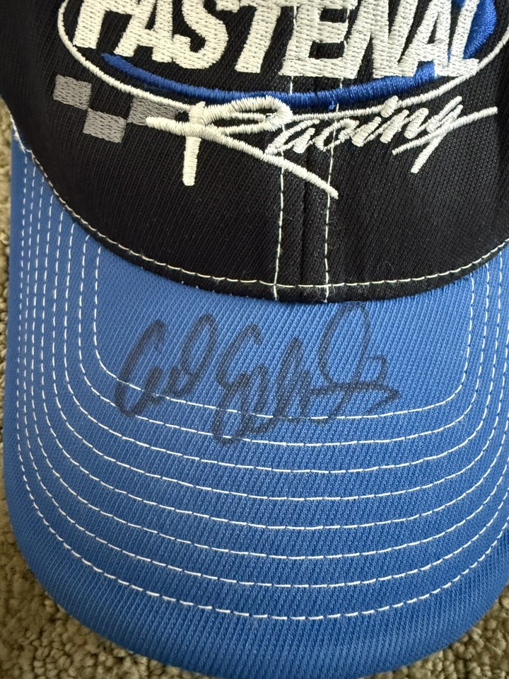 Carl Edwards Signed Team Issued Fastenal Hat Rare NASCAR | eBay