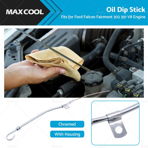 Chrome Engine Oil Dip Stick + Housing Fits for Ford Falcon Fairmont 302 ...