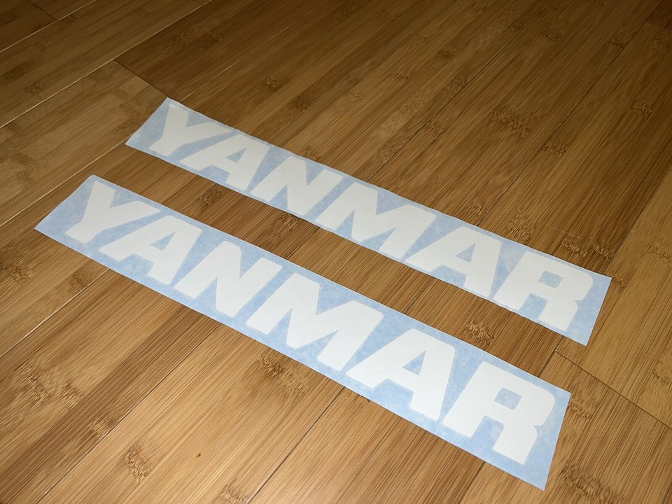 Yanmar 16” Sticker White (2 Set) Decal Engine Construction Loader ...